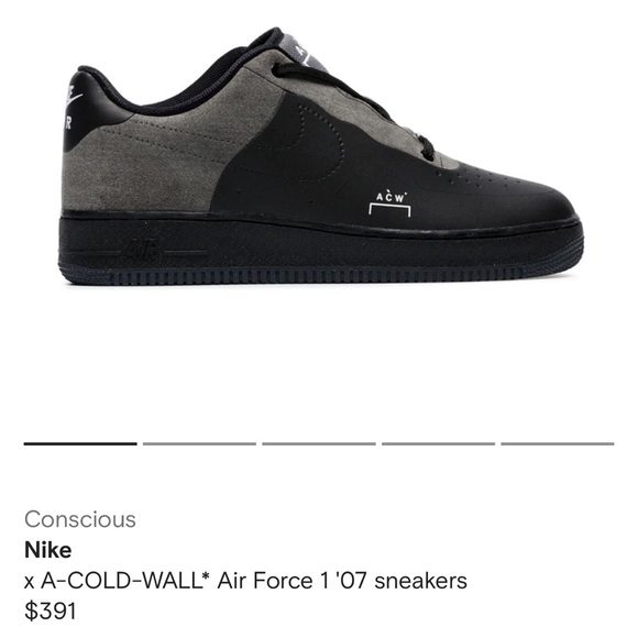 Shoes | A Cold Wall Air Forces Colab | Poshmark
